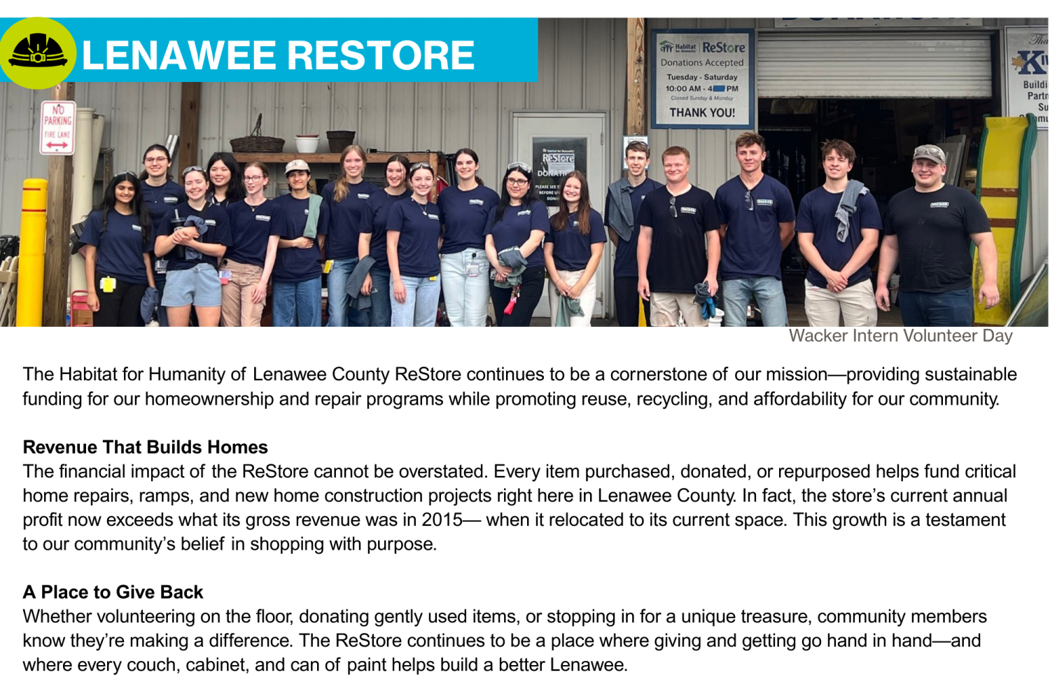 About | Habitat for Humanity of Lenawee County
